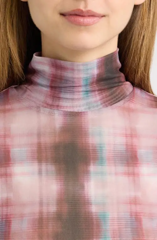 Rag & Bone Yana Plaid Turtleneck Top