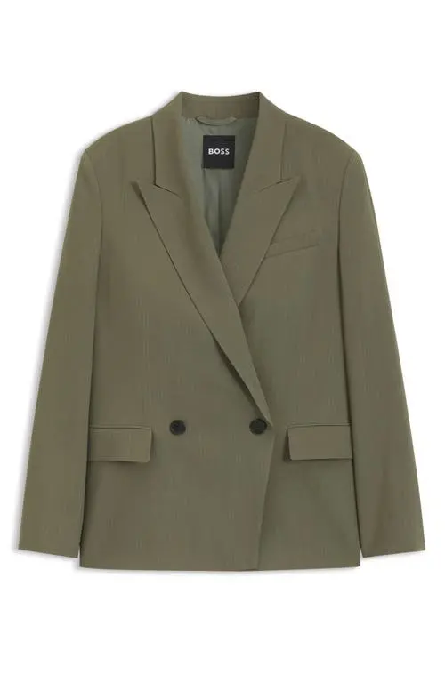 BOSS Jaleto Pinstripe Double Breasted Blazer
