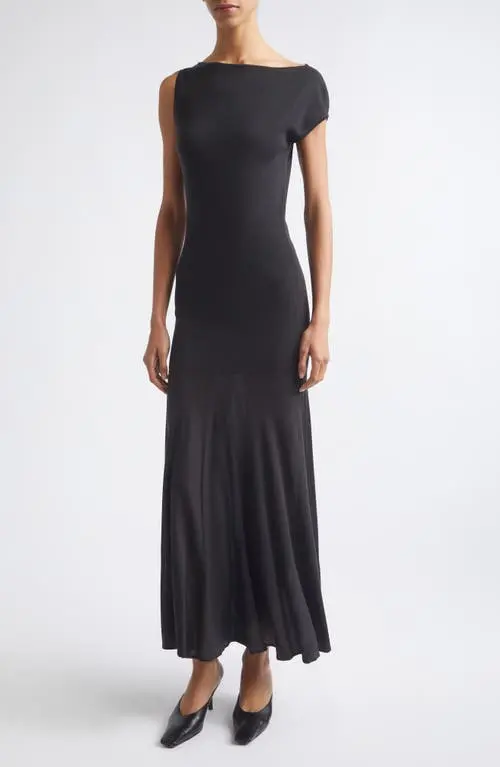 ST. AGNI Jersey Circle Hem Maxi Dress - Charcoal
