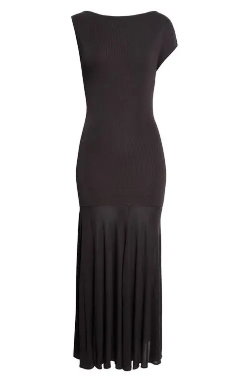 ST. AGNI Jersey Circle Hem Maxi Dress