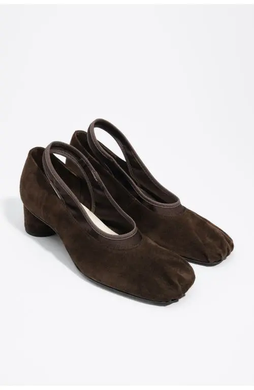 Bimba Y Lola Suede Tricot Court Shoe