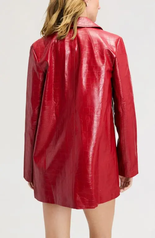 Sam Edelman Croc Embossed Faux Leather Jacket