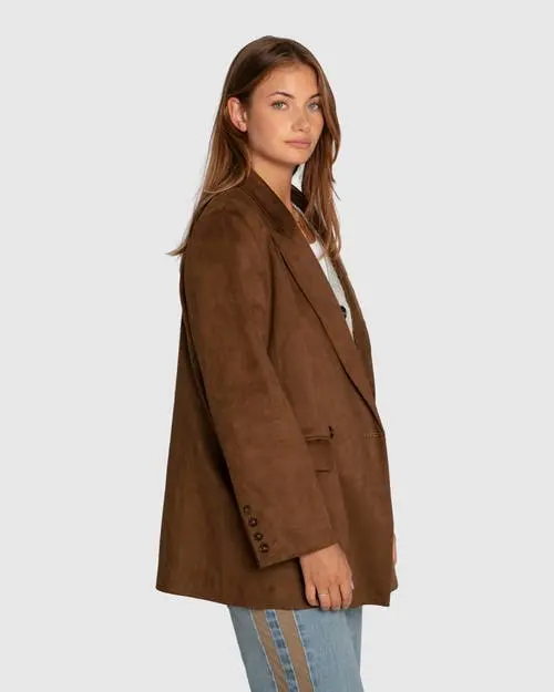 BELLE & BLOOM Charmer Faux Suede Blazer
