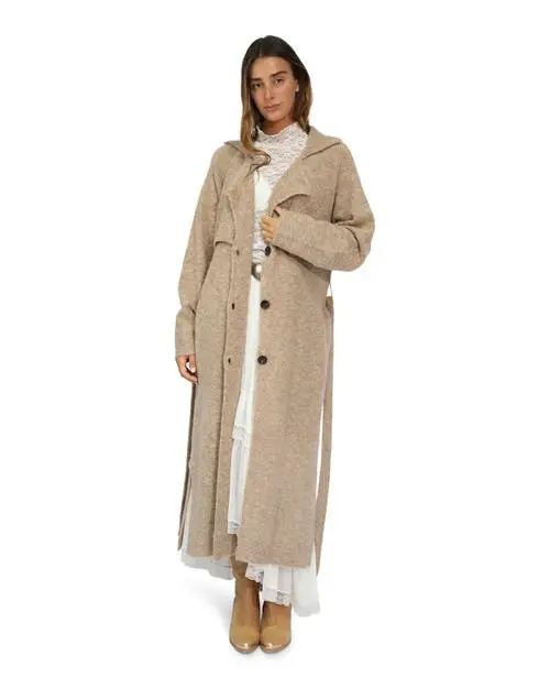 BELLE & BLOOM Live In Dream Maxi Trench Cardigan