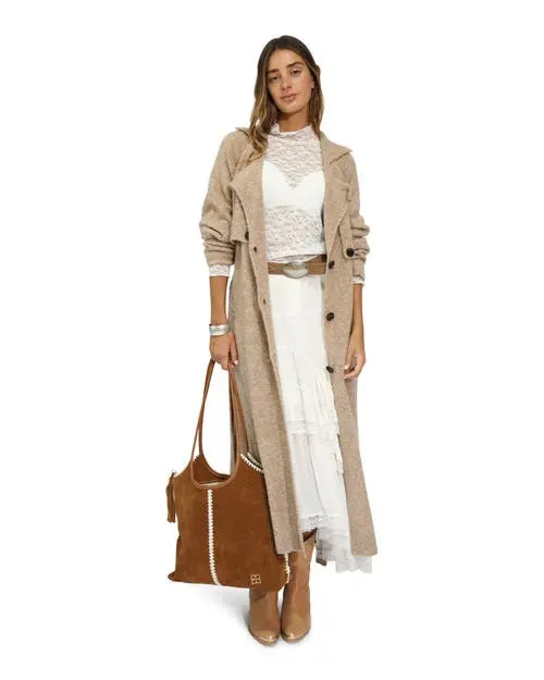 BELLE & BLOOM Live In Dream Maxi Trench Cardigan