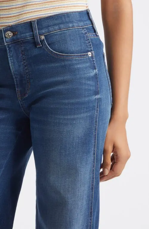 Veronica Beard Taylor Mid Rise Wide Leg Jeans