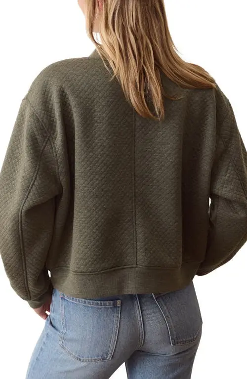 Marine Layer Corbet Quilted Bomber Jacket - Olive Heather