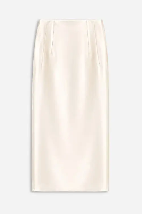 NOCTURNE Pleat Detail Pencil Skirt