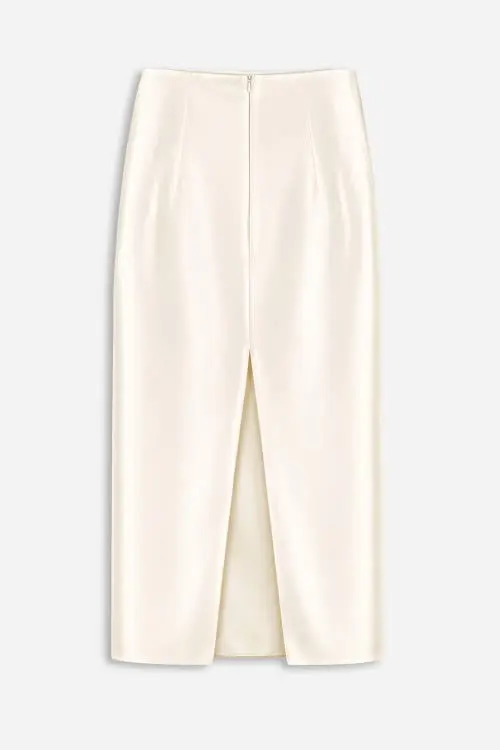 NOCTURNE Pleat Detail Pencil Skirt