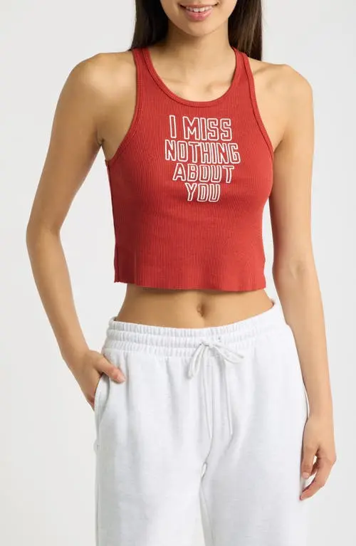 BOYS LIE I Miss Nothing Graphic Crop Tank