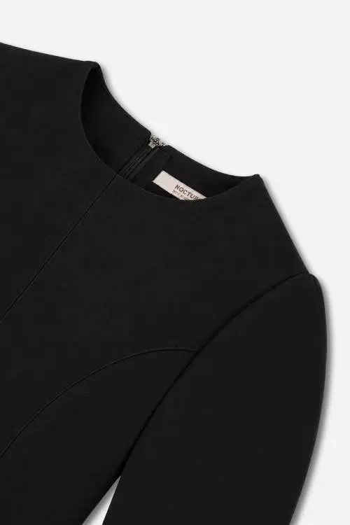 NOCTURNE Balloon Sleeve Structured Mini Dress