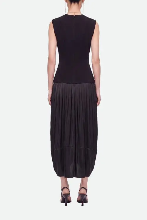 NOCTURNE Cap Sleeve Bubble Hem Dress