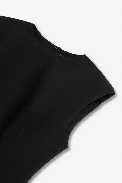 NOCTURNE Cap Sleeve Bubble Hem Dress