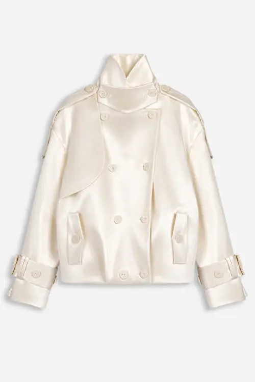 NOCTURNE Oversized Double Breasted Trench Coat