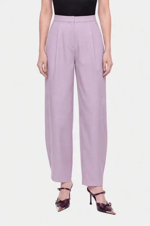 NOCTURNE High Waist Balloon Leg Trousers - Purple