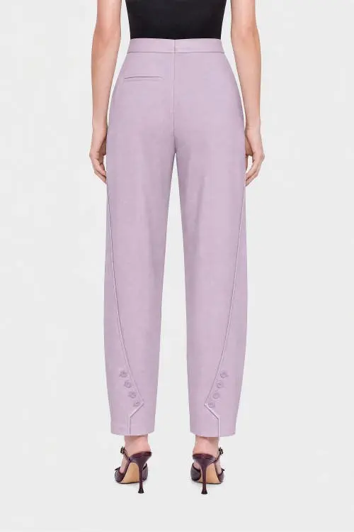 NOCTURNE High Waist Balloon Leg Trousers - Purple