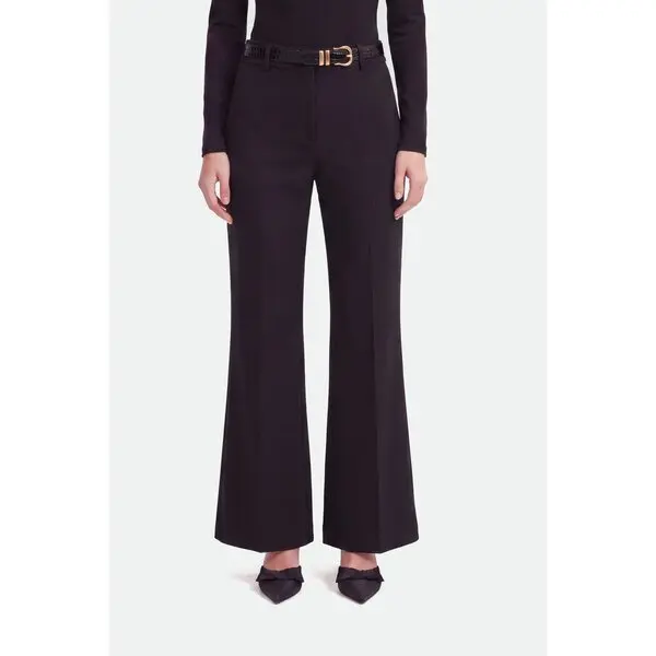 NOCTURNE Belted Straight Leg Trousers - Black