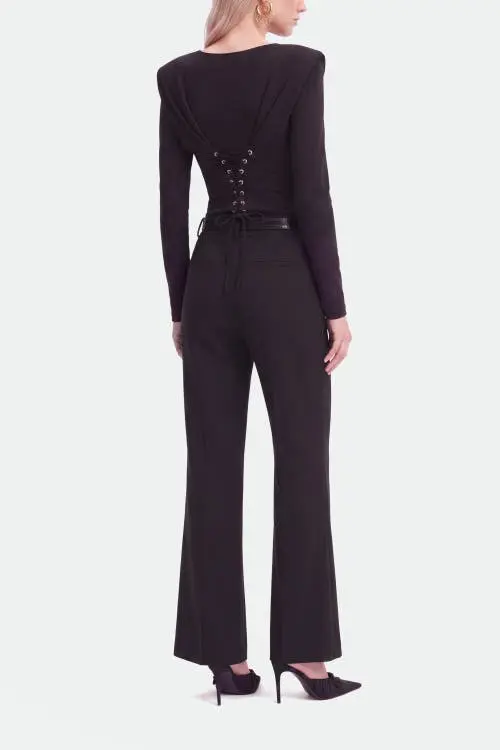 NOCTURNE Belted Straight Leg Trousers
