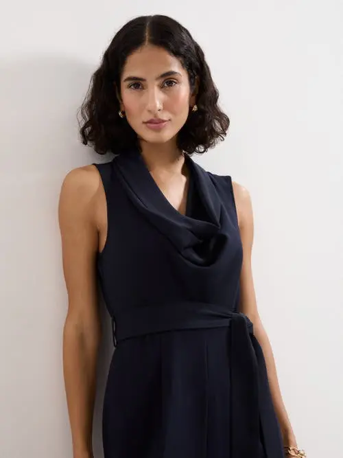 PHASE EIGHT Petite Emry Cowl Neck Wide Leg Jumpsuit