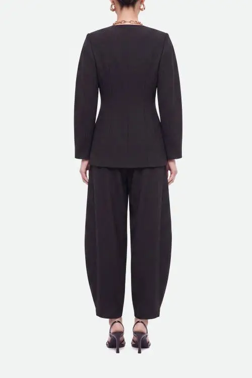 NOCTURNE Ring Button Wrap Front Jacket