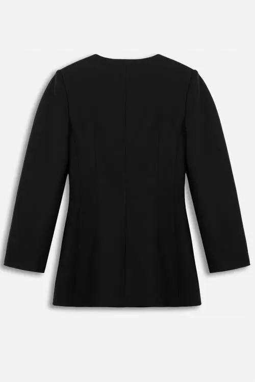 NOCTURNE Ring Button Wrap Front Jacket