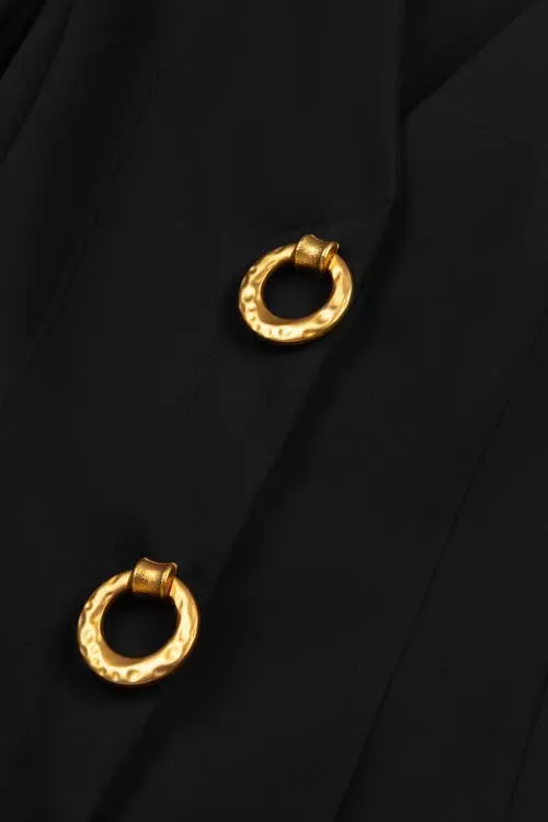 NOCTURNE Ring Button Wrap Front Jacket