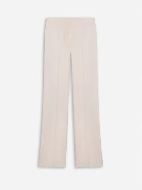 NOCTURNE High Waist Slit Hem Trousers - Ivory