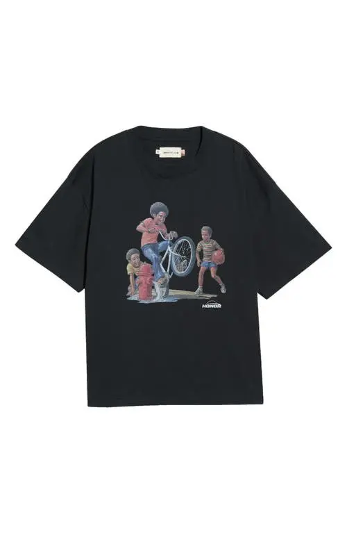 HONOR THE GIFT Life Outside Graphic T-shirt - Black