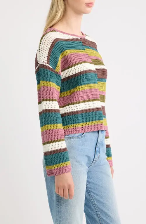 24COLOURS Mix Stripe Pullover