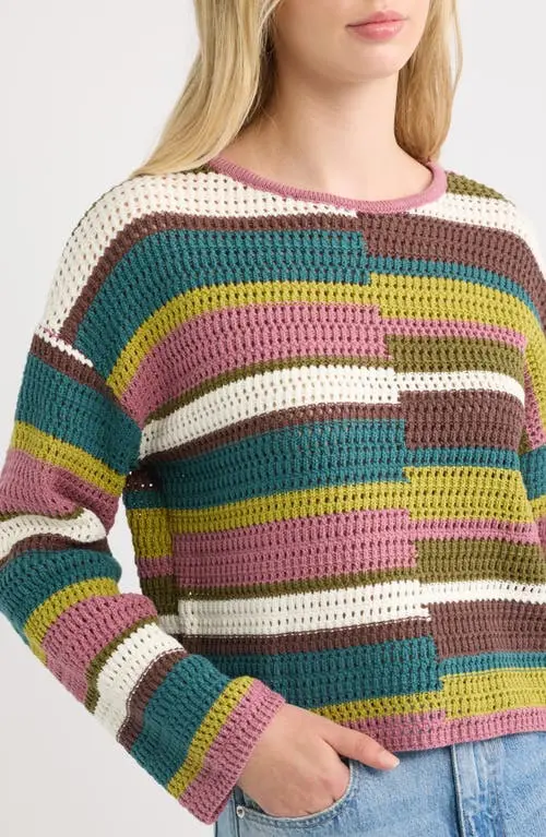 24COLOURS Mix Stripe Pullover