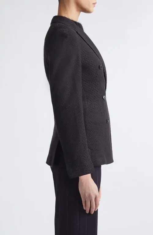 Eleventy Double Breasted Wool Blend Jacket