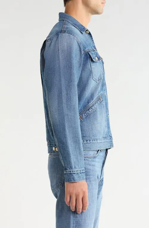 THE SEVEN CONTINENTS The Holden Zip Front Denim Jacket