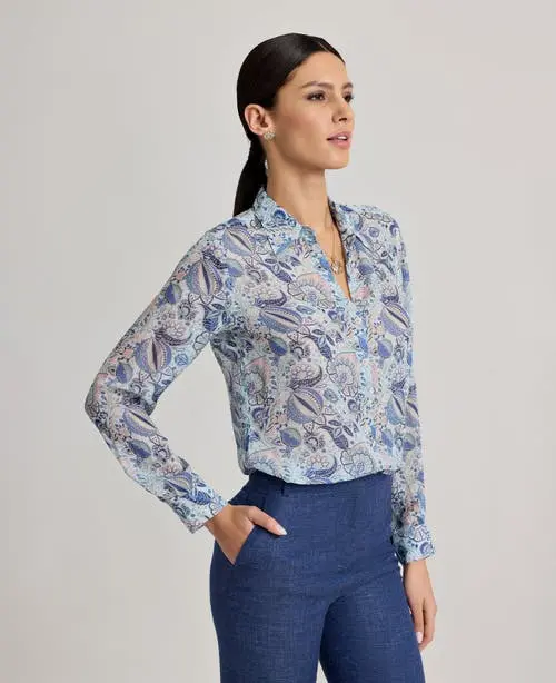 REALLY WILD CLOTHING Sophia Liberty Silk Classic Shirt