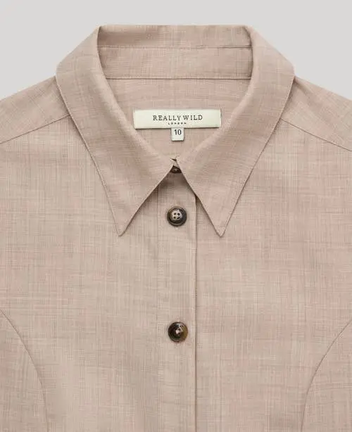 REALLY WILD CLOTHING Diane Wool Shirt Dress