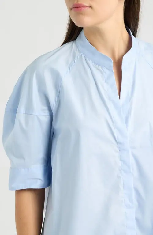 EMME Genniaio Stand Collar Puff Sleeve Top