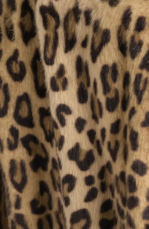 Anne Klein Leopard Print Faux Fur Vest