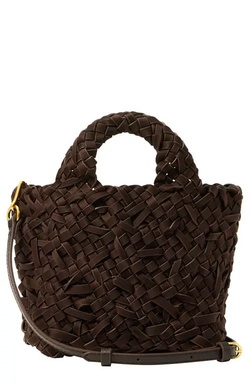 NAGHEDI St. Barths Petit Woven Tote - Chocolate