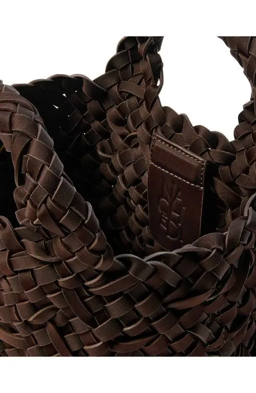 NAGHEDI St. Barths Petit Woven Tote - Chocolate