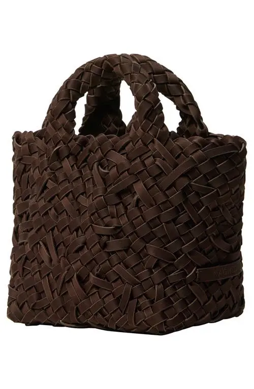 NAGHEDI St. Barths Petit Woven Tote - Chocolate