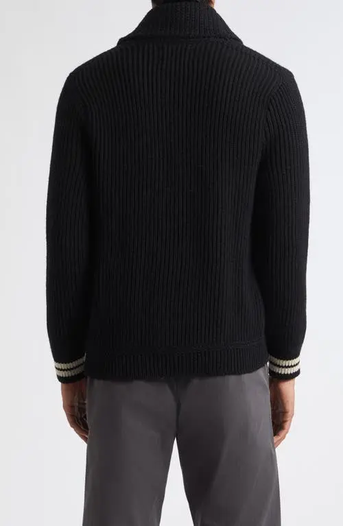 Double Rl Wool Cardigan