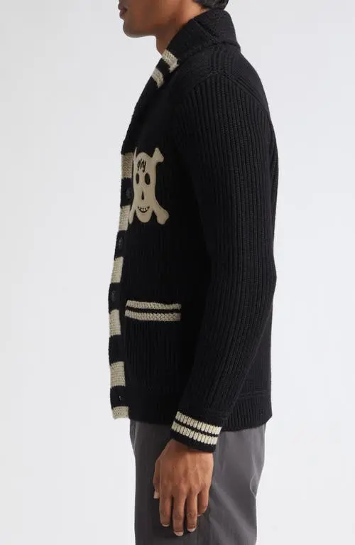 Double Rl Wool Cardigan