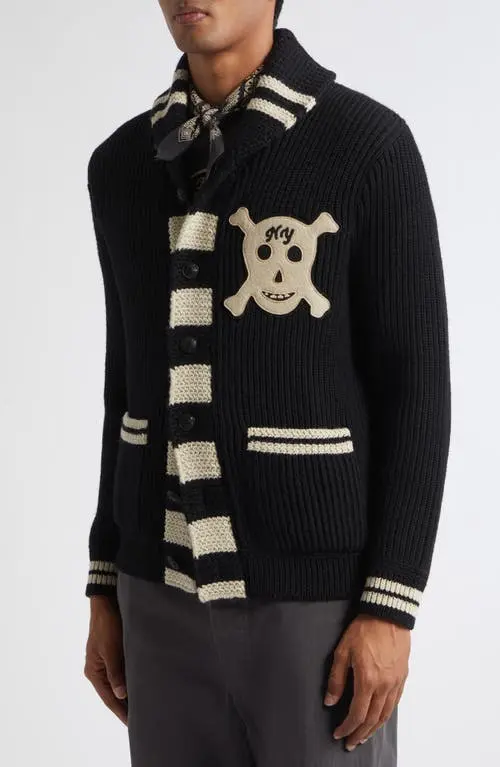 Double Rl Wool Cardigan