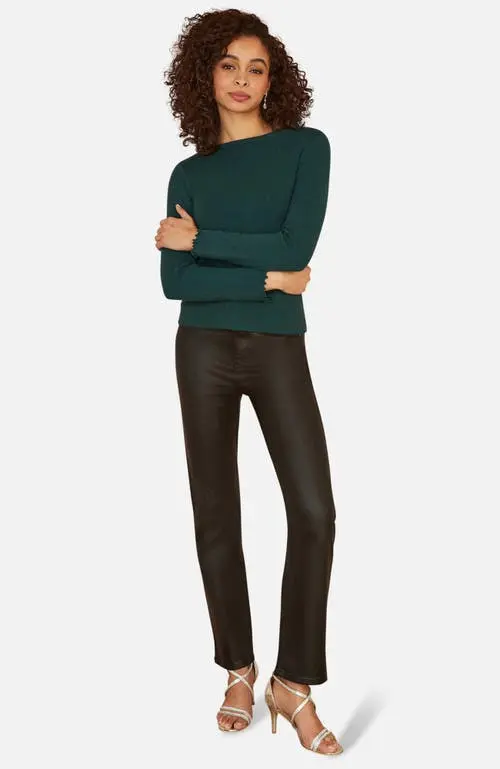 YUMI Sparkle Long Sleeve Boatneck Knit Jumper