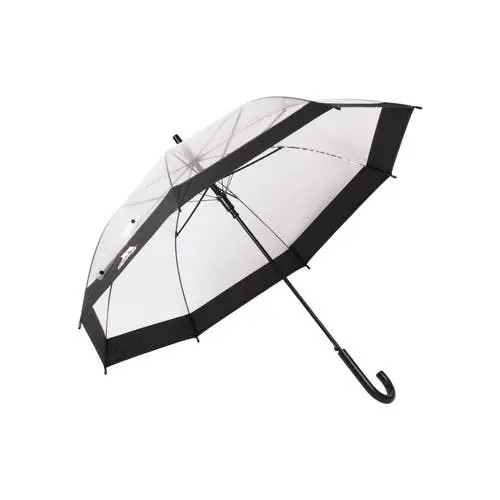 TRESPASS Gender Inclusive Rainfall Clear Poe Stick Umbrella - Black