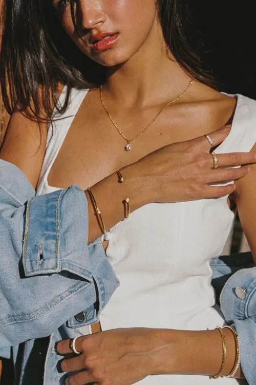 ATOLEA Thin Solar Cuff - Gold