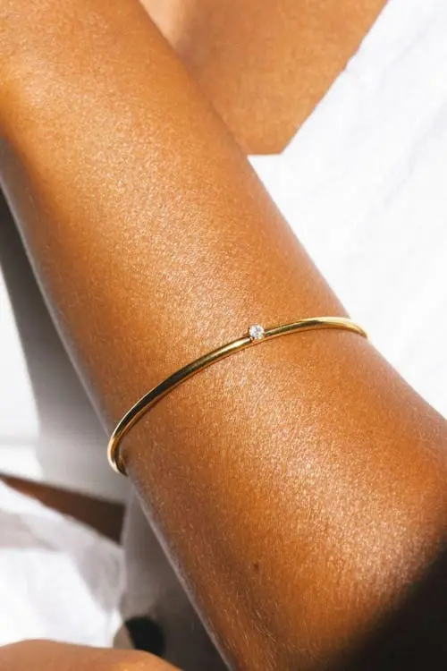 ATOLEA Thin Solar Cuff - Gold