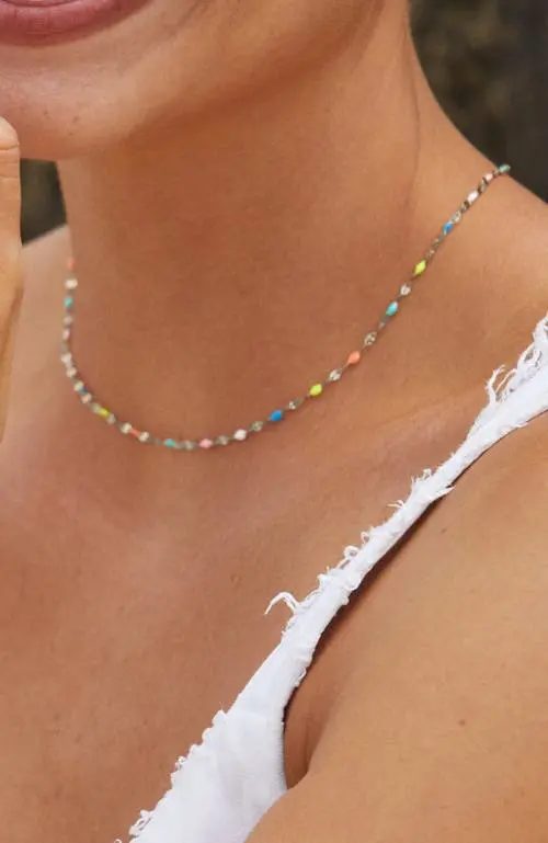 ATOLEA Rainbow Dainty Choker - Silver