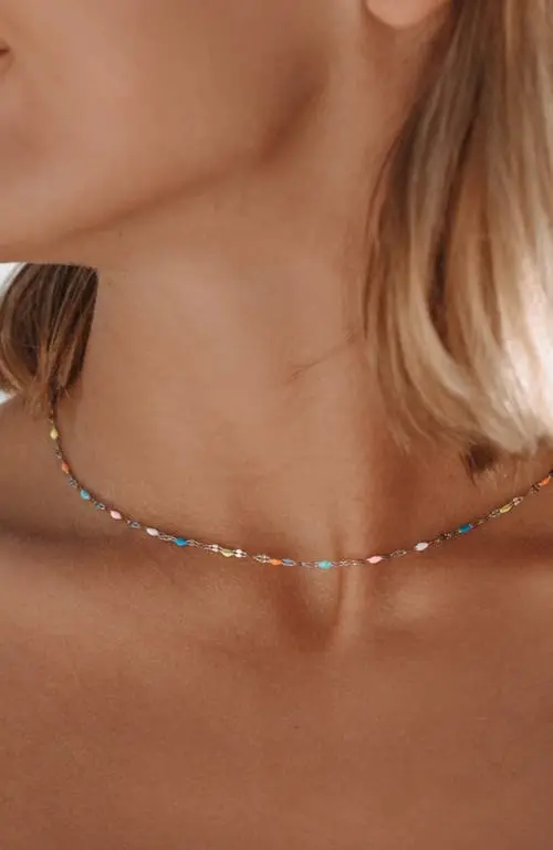 ATOLEA Rainbow Dainty Choker - Silver