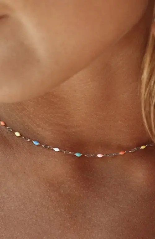 ATOLEA Rainbow Dainty Choker - Silver