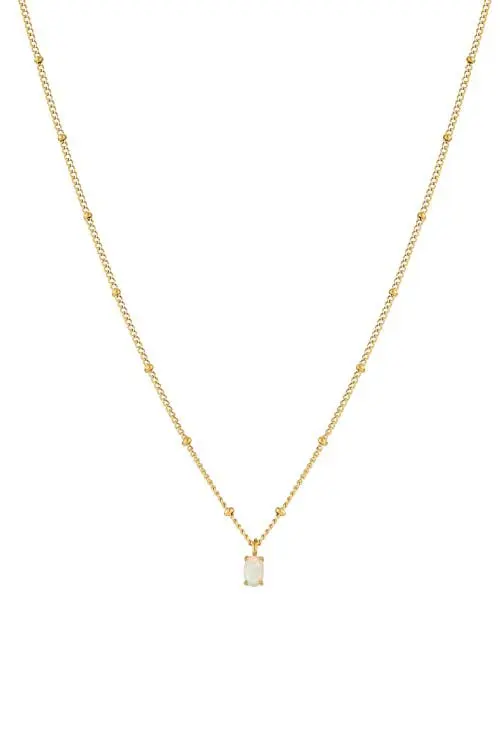ATOLEA Opal Charm Necklace - Gold